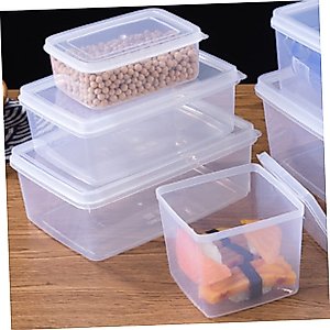 Anneome 6 Pack Fridge Storage Boxes Multi-function Fridge Organizer Reusable Food Containers for Daily Use