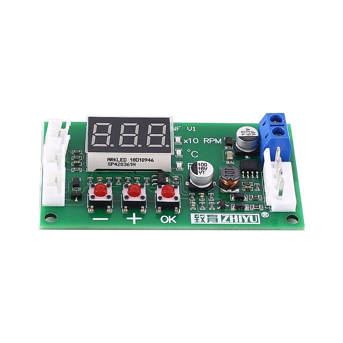 DONGKER PWM Driver Module,DC 12V 24V 48V 4-Wire Fan Temperature Controller for PC Fan/Alarm