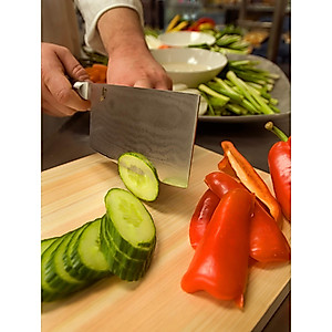 Shun Cutlery Classic Vegetable Cleaver 7”, Chinese-Style Cleaver, Ideal for Processing Large Vegetables, Authentic, Handcrafted Japanese Cleaver Knife