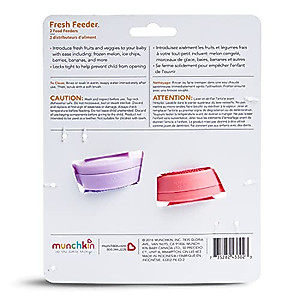 Munchkin® Fresh Food Feeder, 2 Pack, Coral/Purple