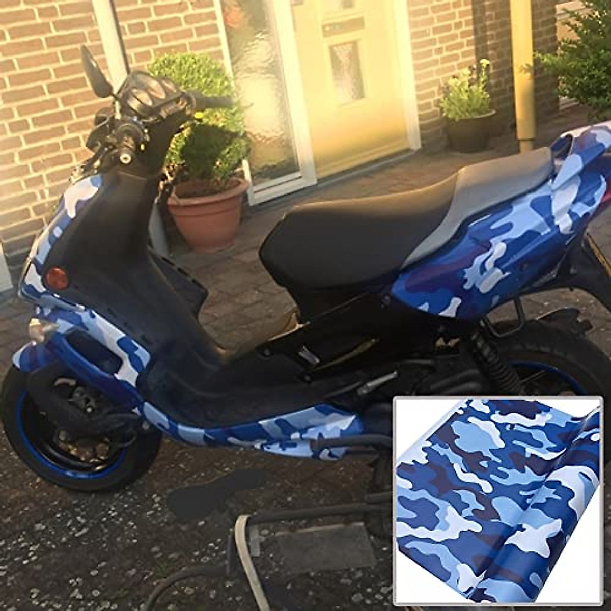 Camouflage Pattern Car Film Wrap,MoreChioce Self-Adhesive Car Protective Film Wrap Sticker PVC DIY Car Body Decorative Stickers for Auto Motorcycle Bike,Yellow,152cmx30cm