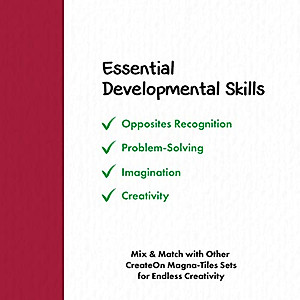 CreateOn Magna-Tiles “Sesame Street” Toys, Magnetic Kids’ Building Toys from “Sesame Street” Books, Colors with Elmo Magnet Tiles, Educational Toys for Ages 3+, 17 Pieces