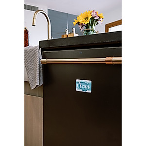 Brothers Bench Aqua & Gray Dirty Clean Dishwasher Magnet, Clean Dirty Magnet for Dishwasher, Universal Dishwasher Magnet Clean Dirty Sign for Kitchen Organization