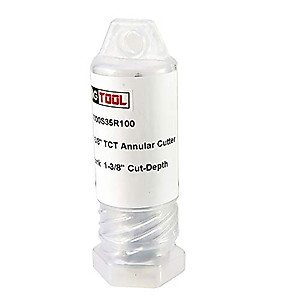 MAXTOOL 3/4"x1-3/8" TCT Annular Cutters & Pin Carbide Tip Slugger 19mmx35mm Magnetic Core Drills Slug Cutter 1-3/8" Deep Weldon Shank; ANW00S35R048