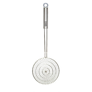 Helen’s Asian Kitchen Spider Strainer, All Stainless Steel, 5-Inch Strainer Basket With 10.25-Inch Handle