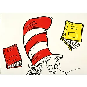 Eureka 847639 Dr. Seuss Cat in the Hat Large Party and Classroom Decoration Poster, 5 Feet Tall, 4pcs