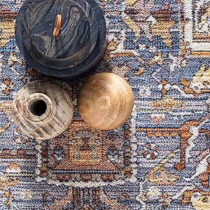 nuLOOM Harriet Vintage Medallion Fringe Runner Rug, 2' 6" x 12', Rust