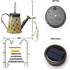 B-Best Solar Lights Outdoor Garden Decorations,Watering Can Landscape Light Large Hanging Lantern ,Outside Waterproof Patio Decor Perfect Gardening Gift