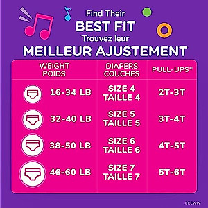 Pull-Ups Girls' Potty Training Pants, Size 5, 3T-4T, 20 Ct