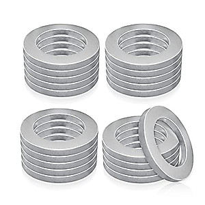Jawmoy Pack-50 Oil Drain Plug Gasket, OEM 9410914000 Aluminum Oil Drain Plug Seals Rings, 0.5" Washer Crush Seal Replacement for Honda (Silver)