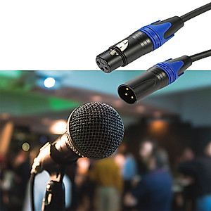 (11.8 inches / 1 Pack) 1 Male to 2 Female XLR Y Splitter Micrphone Cable, 3pin XLR Male to Dual XLR Female Y-Splitter Balanced Mic Audio Cables for Stereo Mic to L & R Audio Track