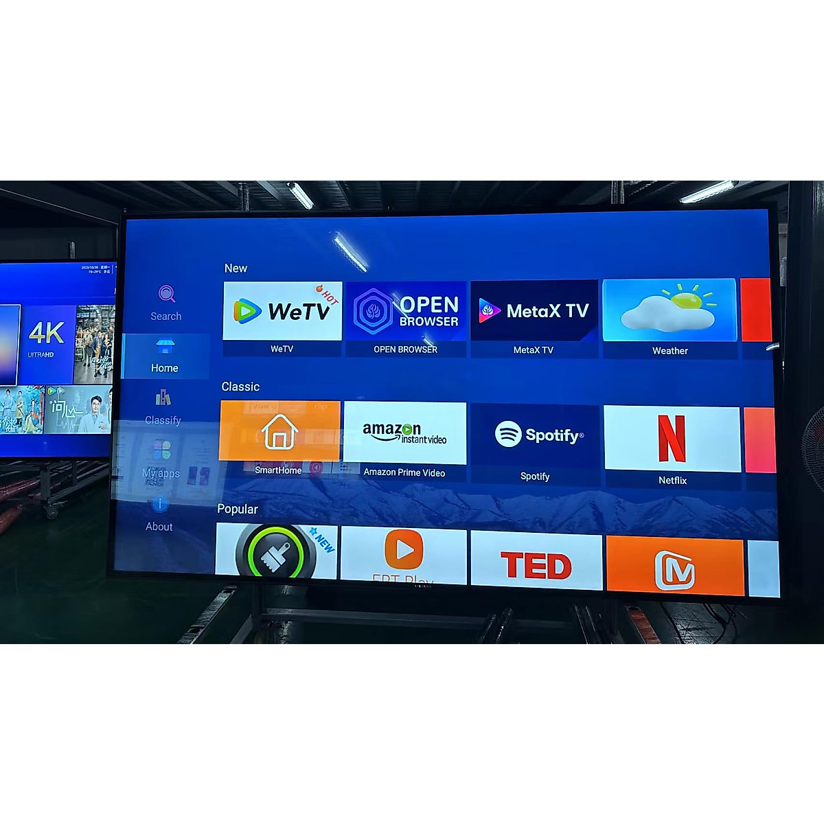 GTUOXIES 98 Inch LED UHD 4K TV; TS98TD with Stand, Wall Mount, Table Base, 24/7 Use, for Heavy Duty Operation and Display Across A Wide Range of Commercial Facilities