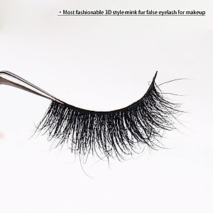 Veleasha Lashes 100% Real Mink Lashes 3D Luxurious False Eyelashes Hand-made Natural Long Cross False Lashes Wispy for Makeup 1 Pair Pack (No.A11)