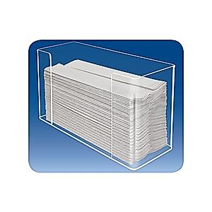 Kantek Wall Mounted Acrylic Paper Towel Dispenser Holder, for Use in Food Service, Healthcare, Bathroom, 11.5" x 4.2" x 6.75", Clear (Pack of 2)