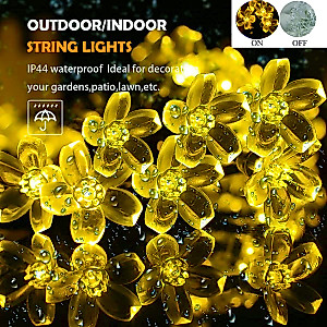 FULLBELL Fairy Lights Christmas Decorations Flower String Lights Home Decor 33 Feets 100 LED Memory Indoor Outdoor String Lights Fairy Lights Fairy Lights for Bedroom(Warm White)