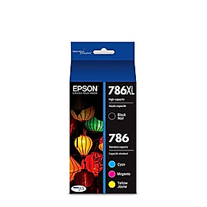 Epson Durabrite Ultra 786xl High Yield Black and 786 Standard Color C/m/y Ink Cartridges - T786xl-bcs