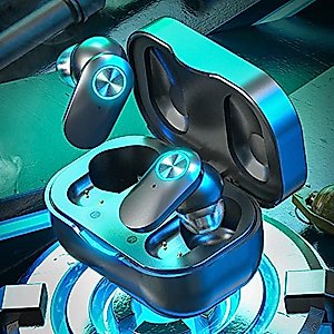 LILAJO Wireless Headphones in-Ear - Stereo Sound Sports Earplugs with Mirror Design LED Smart Display - Noise Reduction Bluetooth Headset - Touch-Control Immersive Premium Sound Earbuds