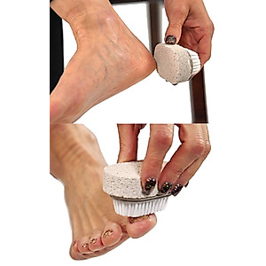 HOME-X 2-in-1 Pumice Stone and Brush for Feet, Foot File, Dead Skin Callus Remover, Pedicure Tool, Bathroom Accessories-2 ¾“ L x 1 ¾“ W
