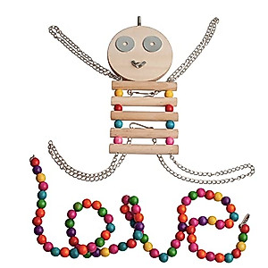 3PCS Bird Perches. Bird Rope Perche Parakeet Standing Chewing Toy Bird Swing. Bird Cage Accessories Suitable for Small Parrot, Budgies, Cockatiels, Mynah, Lovebirds