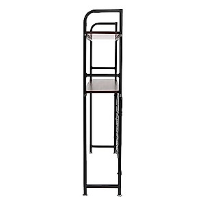 MhdunueSK Computer Desktop Bookcase,2 Tier Dorm Desk Hutch,Multipurpose Adjustable Dorm Desk Bookshelf for Home Dorm Office Supplies 29.5 * 7.9 * 38.6Inch (Black)