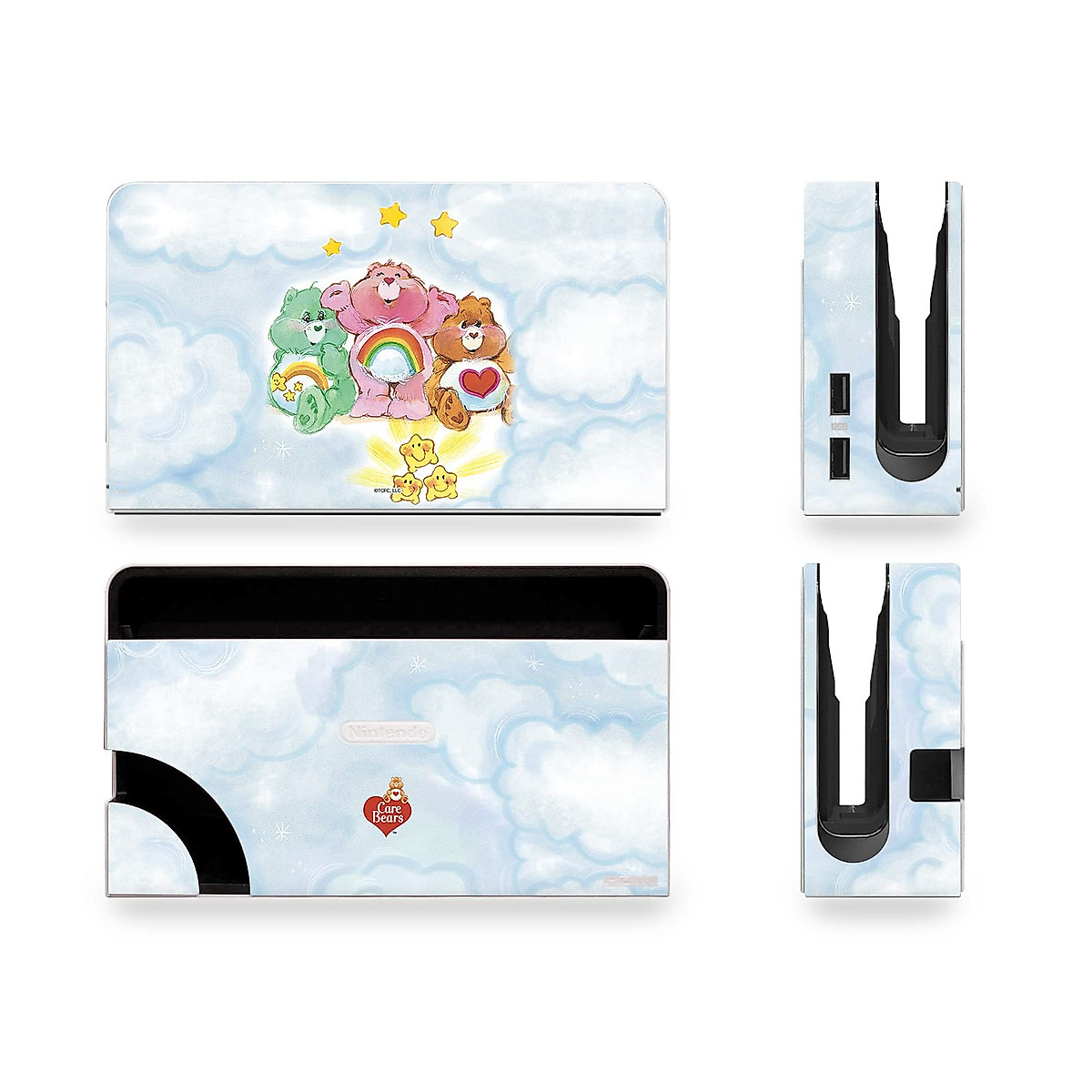 Head Case Designs Officially Licensed Care Bears Group Classic Vinyl Sticker Gaming Skin Decal Cover Compatible With Nintendo Switch OLED Bundle