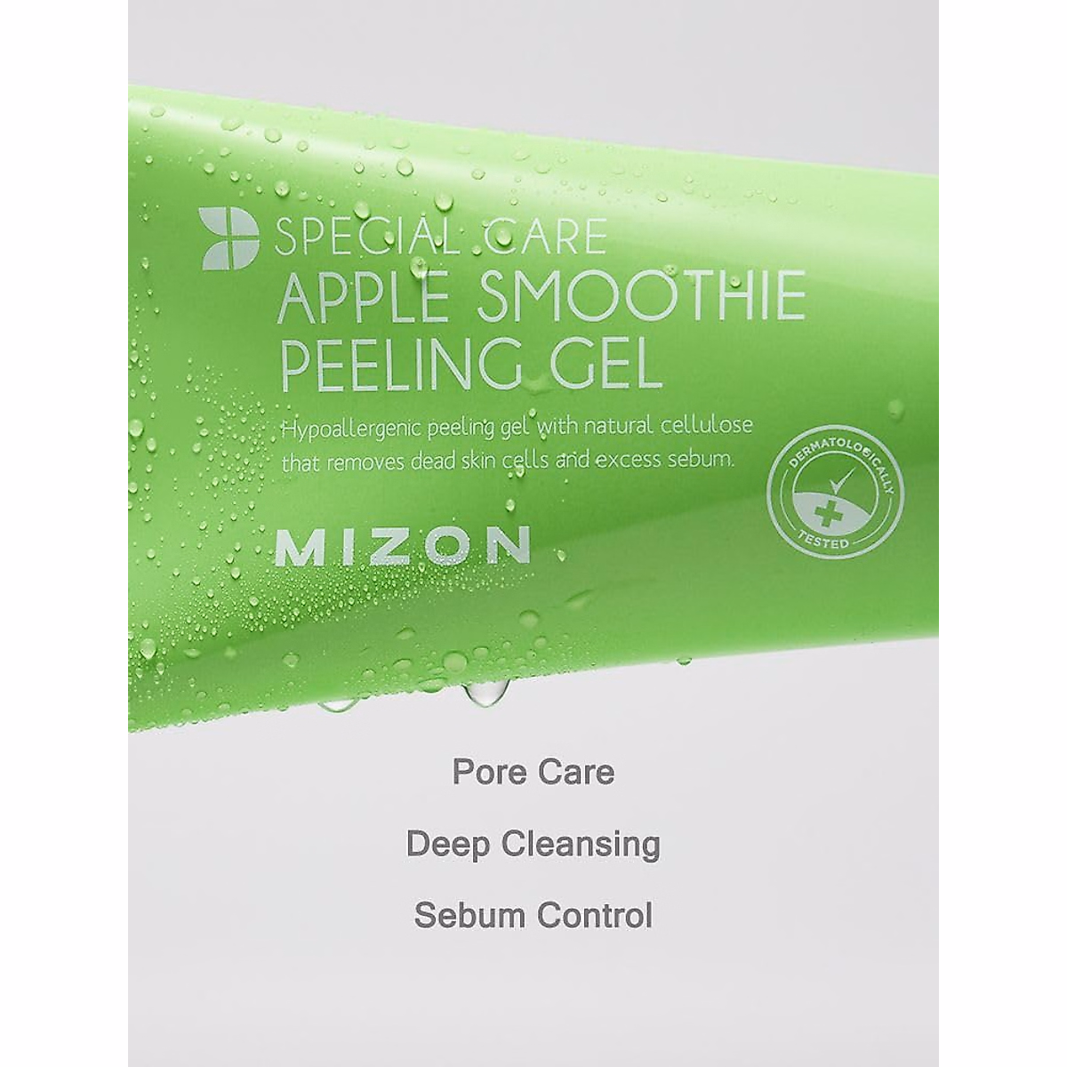 MIZON Apple Smoothie Peeling Gel,Smooth Skin, Glowing Skin, Elasticity, Natural Peeling. Mild Peeling, Gentle Exfoliation, Deep Cleansing (120ml, 4.1 fl oz)