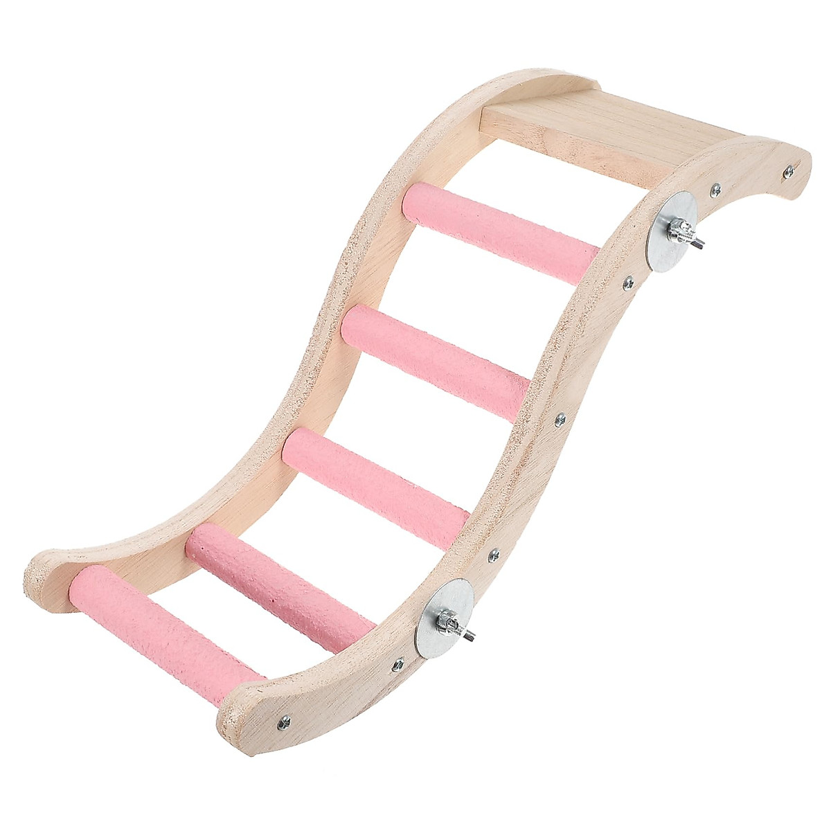 2pcs Bird Wooden Ladder Parrot Cage Ladder Parrot Wooden Ladder Budgerigar Wooden Ladder Pet Small Ladder Creative Parrot Ladder Grinding Claw Bird Ladder Claw Grinding Ladder Toy