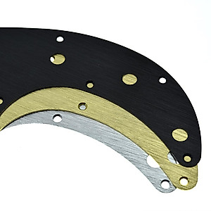 KAISH 13-Hole Metal Aluminium Anodized P Bass Style Pickguard American Modern Style Standard Bass Pick Guard for Precision P Bass Gold