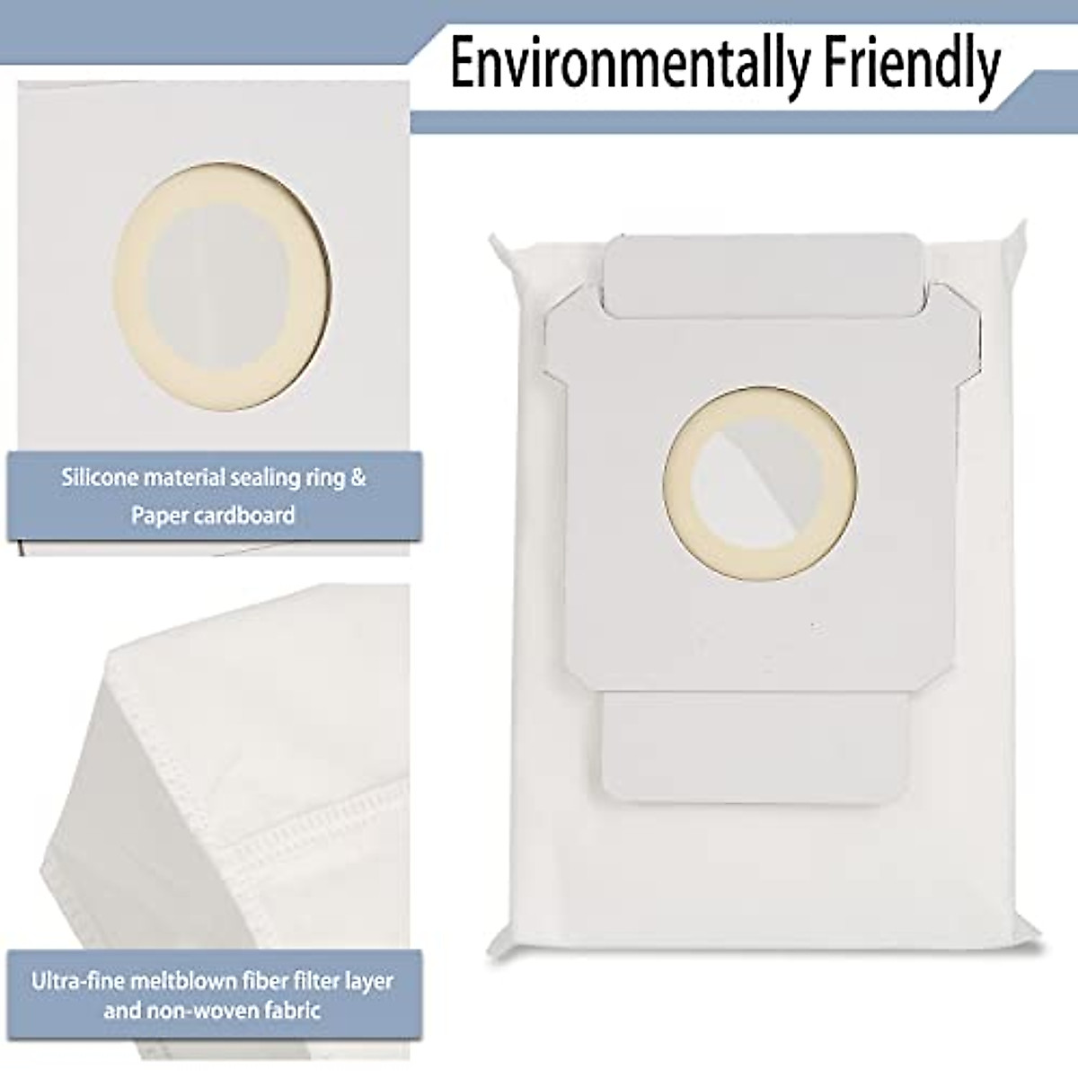 Vacuum Bags for iRobot Roomba i7 i7+/Plus (7550) i3+ i6+ (6550) i8+ (8550) s9+ (9550) I & S Series Vacuum Clean Replacement Parts (8 Pack) …