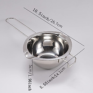 qqqqqq Double Boiler Stainless Steel Pot of Chocolate Melting Water Heating Melting Pot Bowl Baking Heating Container for Butter Chocolate Cheese Caramel