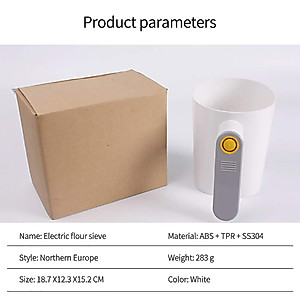 Battery Operated Electric Flour Sifter for Baking, ANNCARY Flour Sieve, Handheld Cooking Baking Tool for Cooking/Pastry Baking Kitchen Utensil Easy to Clean Ergonomical Handle