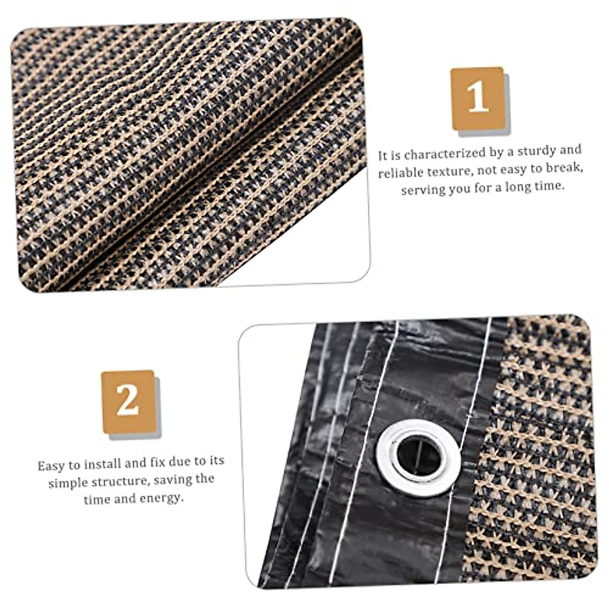 YARNOW Shade Net Outdoor Shade Cloth Plant Shade Cloth Brown Lamp Shade Patio Sun Shade Netting Greenhouse Shade Nets Cloth Sunblock Shade Cloth Sunblock Mesh Sun Mesh Shade Sunshade Net