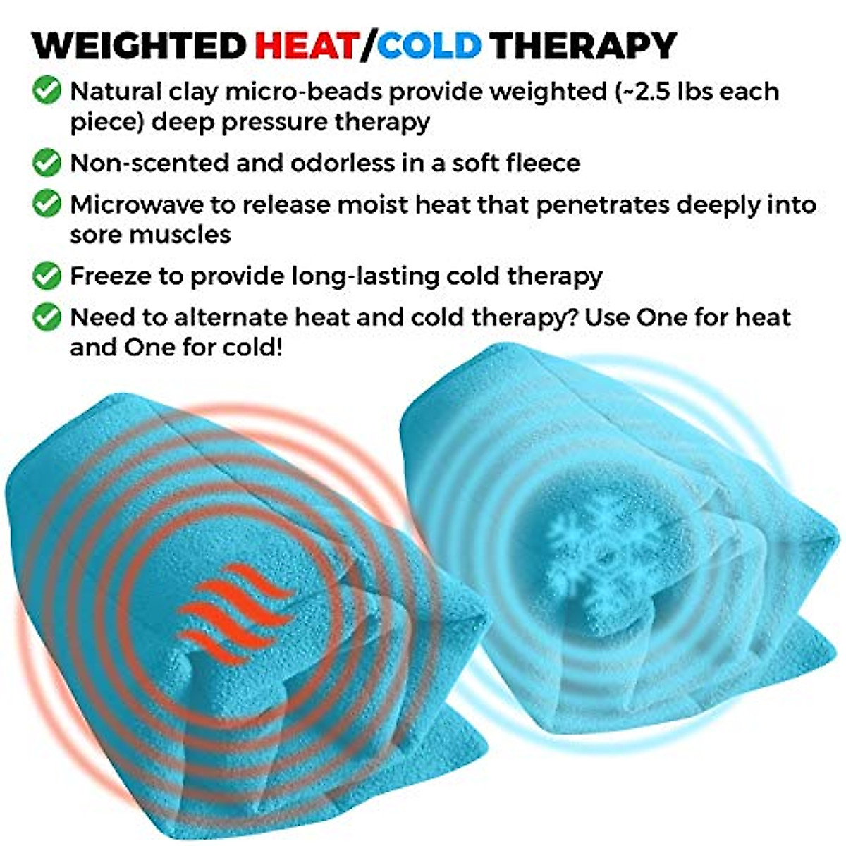 Microwavable Heating Pads Set of 2 Natural Moist Heat Pad for Back Pain, Neck and Shoulders, Nerve, Cramps, Lower Lumbar Relief