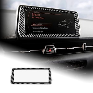 AIRSPEED Car Central Navigation Screen Panel Cover Carbon Fiber Center Console Auto Interior Trim Sticker for Toyota Supra GR A90 A91 MK5 2019-2022, Black