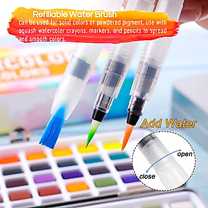 Dyvicl Watercolor Paint Set, 72 Colors in Pocket Box with Water Brushes, Protable Travel Watercolor Set for Kids, Adults, Beginners, Artists Painting