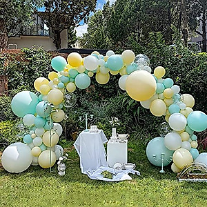 LANGXUN 12ft Table Balloon Arch Kit For Birthday Decorations, Party,Wedding and Graduation Decorations, Christmas Decorations Baby Shower Bachelor Party Supplies (WHite -10ft Balloon Arch)
