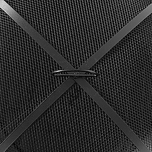 IUHJNWE 26" Metal Round Outdoor Burning Pit, Garden Patio Multipurpose Metal Fire Pit for Camping, Outdoor Heating, Campfire and Picnic