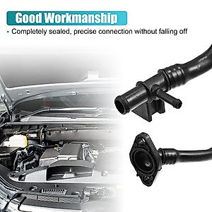 X AUTOHAUX Coolant Water Bypass Pipe for Toyota 4Runner 2010-2011 for Toyota Tacoma 2005-2011 Radiator Water Outlet Hose Replaces 16268-75091 16268-75090 16268-75110 16268-75111