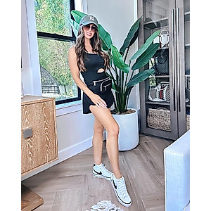 ZORFIN Fanny Packs for Women Men Fashion Crossbody bag Waist Bag for Travel Running Walking Hiking (Black)