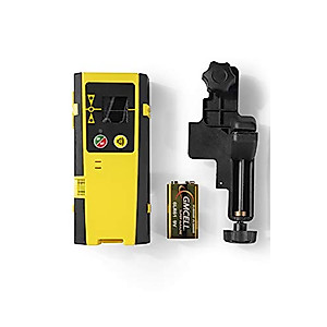 Firecore FD20 Laser Detector for Laser Level, Digital Laser Receiver Used with Pulsing Line Lasers Up to 165ft, Three-Sided LED Displays to Detect Green Laser Beams, Rod Clamp Included