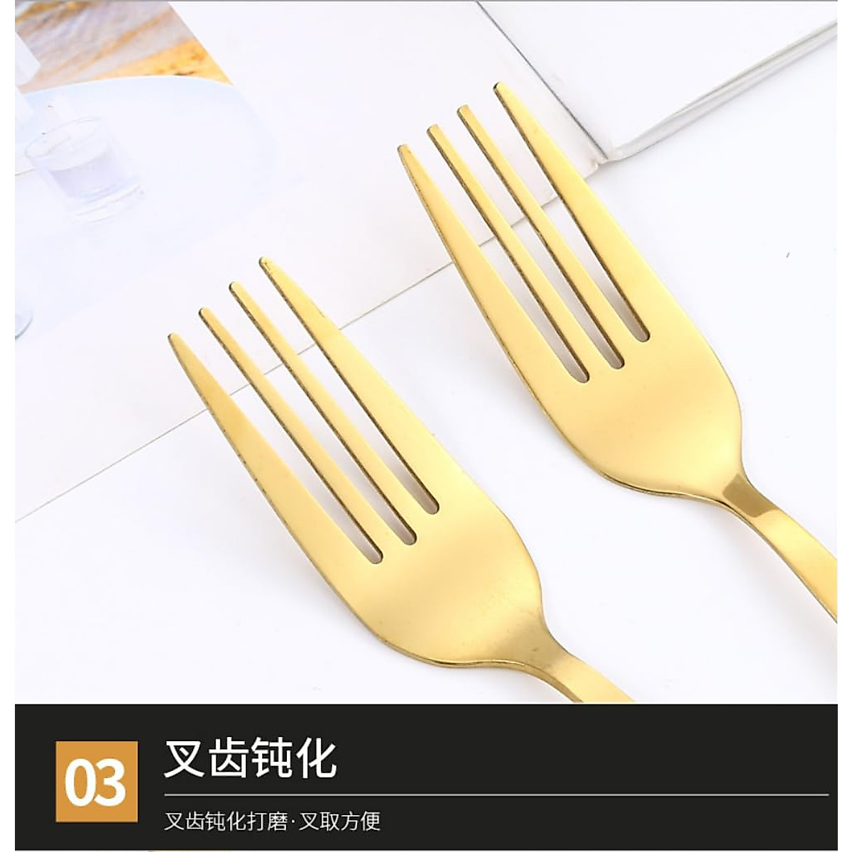 24 Pieces Imitation Marbled Ceramic Handle Kitchen Stainless Steel Silverware Tableware Flatware Cutlery Knives Forks Spoons Set for 6 People,With Cutlery Hanging Rack (Solid Color,Black)