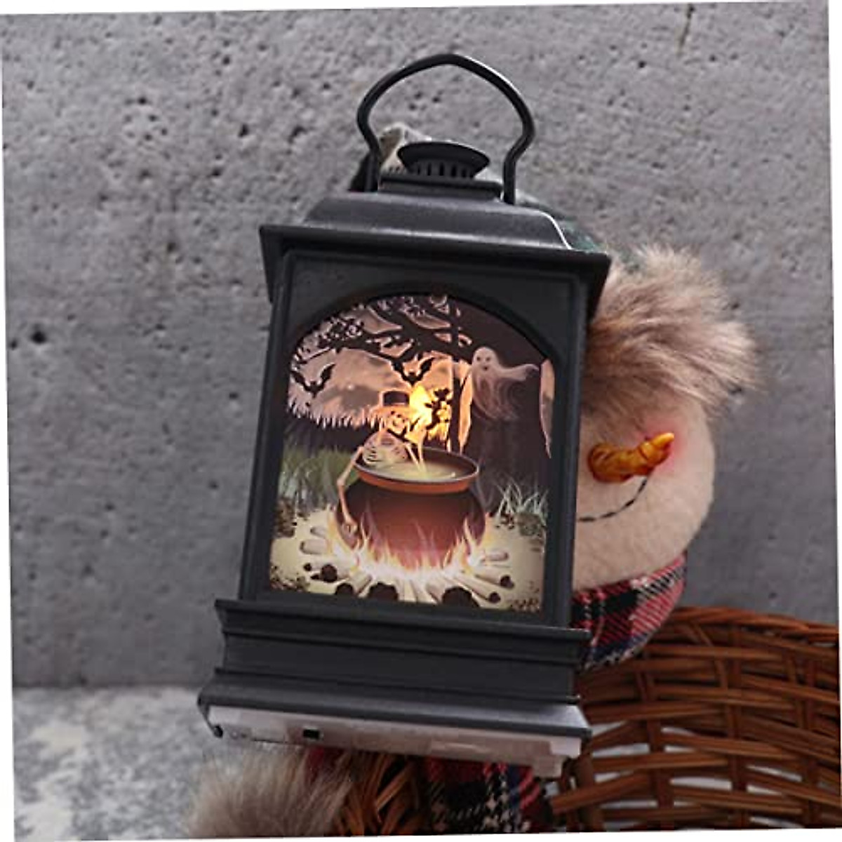 DECHOUS Halloween Decor Globe Decor Fall Snow Globe Simulation Flame Light Flame Lamp Lantern Candle Candle Light LED Outdoor Decor