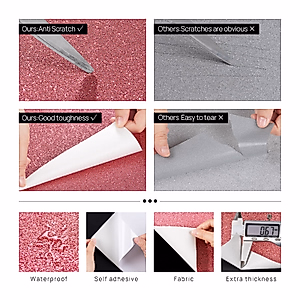 FunStick Pink Glitter Wallpaper Stick and Peel for Girls Bedroom Pink Glitter Contact Paper Decorative Fabric Wallpaper Peel and Stick Sparkle Self Adhesive Wallpaper for Cabinets Crafts 15.8"x78.8"