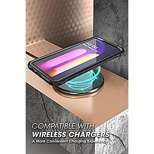 SUPCASE Unicorn Beetle Pro Series Case Designed for LG V60 ThinQ (2020 Release),Full-Body Rugged Holster & Kickstand Case with Built-in Screen Protector (Black)