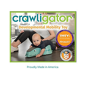 Crawligator Tummy Time Toy I Provides Mobility for Infants 4-12 Months I Early Childhood Dev (Green)