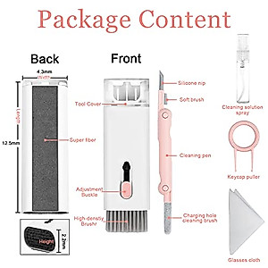 walrfid Laptop Keyboard Earbud Screen Cleaner Sprayer Kit for Airpods Pro MacBook iPad iPhone iPod, Electronics Airpod Cleaning Pen Brush Tool for PC TV Phone Computer - 5ml Screens Cleaners Spray