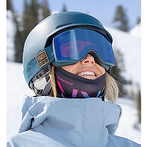 Giro Method Ski Goggles - Snowboard Goggles for Men, Women & Youth - Grey Wordmark Strap with VIVID Onyx/VIVID Infrared Lenses