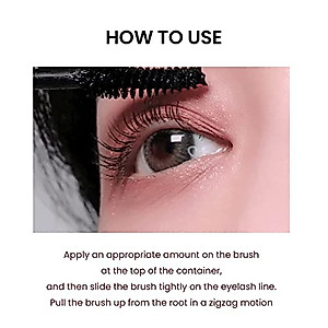 heimish Dailism Smudge Stop Mascara - 0.32oz/9g (Curling) | Non-Smudging, Curling Mascara | Washable, Non-Clumping, Waterproof Mascara for Eye Makeup | Kbeauty