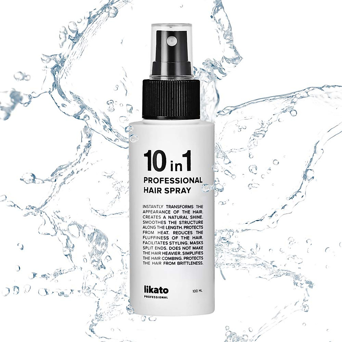 LIKATO Leave in Conditioner Spray for Hair - Professional Hair Detangler Spray for Women and Men 10 in 1 that Immediately Transforms the Look of Hair with Argan - Macadamia Oil & Vitamins (1 bottle)