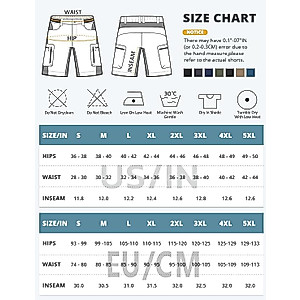 Hiauspor Men's Hiking Cargo Shorts Lightweight Quick Dry Stretch Casual Shorts for Golf Fishing Tactical Outdoor Bike Shorts (Khaki, X-Large)